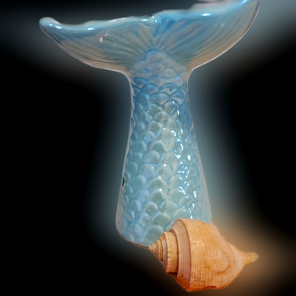 Accents | Ceremic Mermaid Tail About 8 Pink Blue Or White Available ...